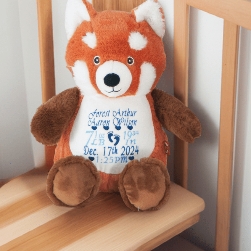 Stuffed Red Panda with Custom Embroidery in Ottawa, Canada – Brodali